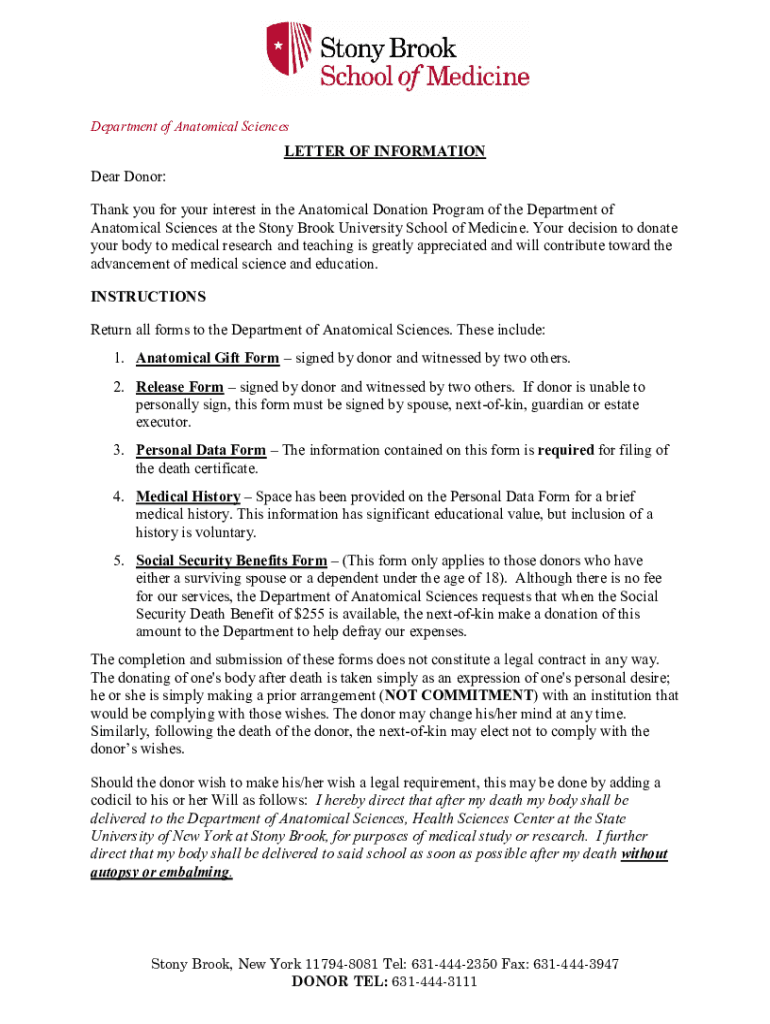 Fillable Online LETTER OF INFORMATION Fax Email Print - pdfFiller