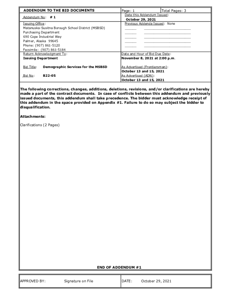 Fillable Online addendum number 2 to the bid documents Fax Email Print ...