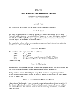 Fillable Online sample-bylaws-for-neighborhood-associations-1. ... Fax ...