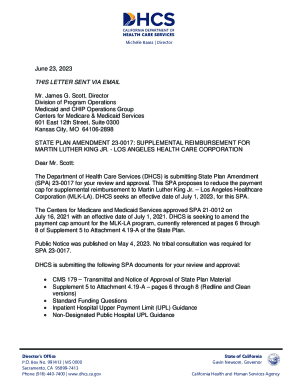 Fillable Online SPA 23-0016 Pending - DHCS - CA.gov Fax Email Print - pdfFiller