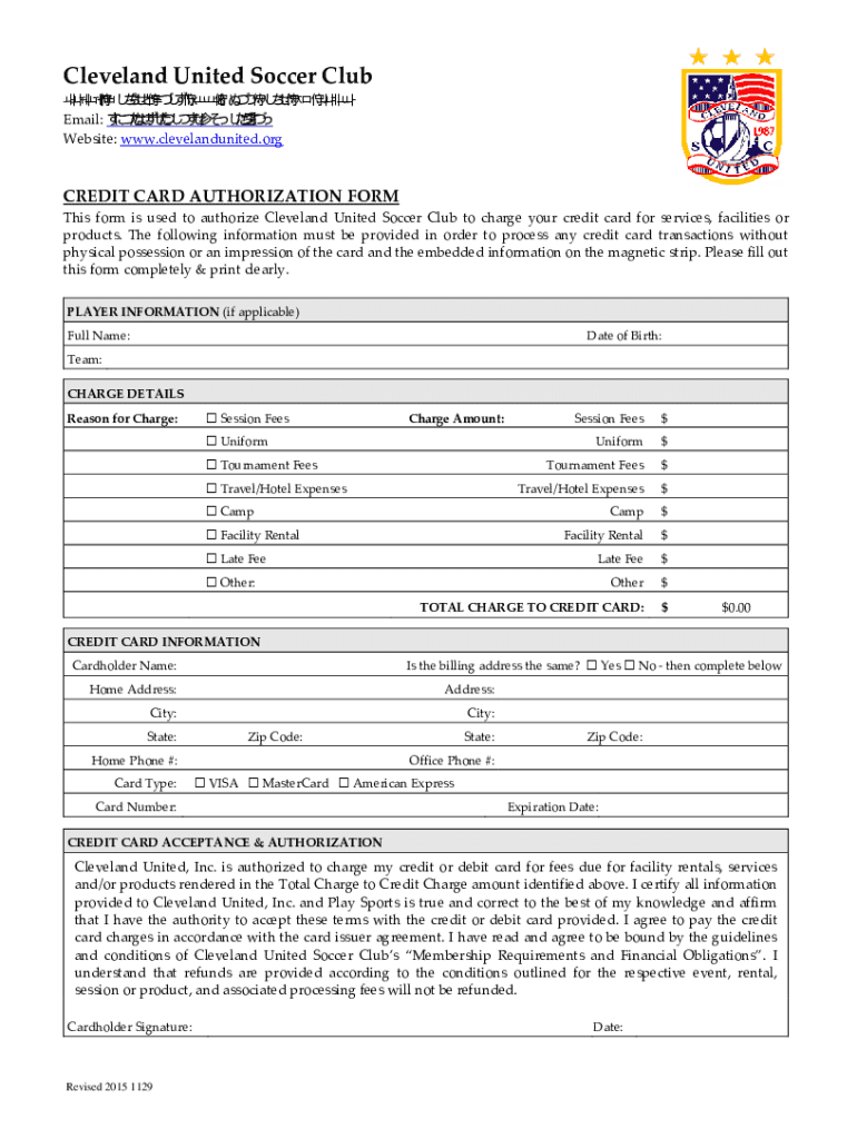 Fillable Online Cleveland Select - Registration form Fax Email Print ...