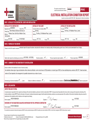 Fillable Online Electrical installation condition reporting ...
