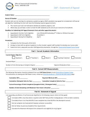 Fillable Online SAP - Statement of Appeal Fax Email Print - pdfFiller