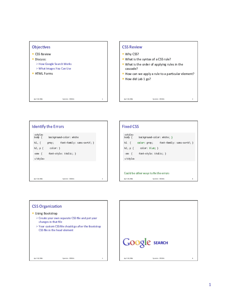 Fillable Online cs wlu Cascading Style Sheets, designing for the ...