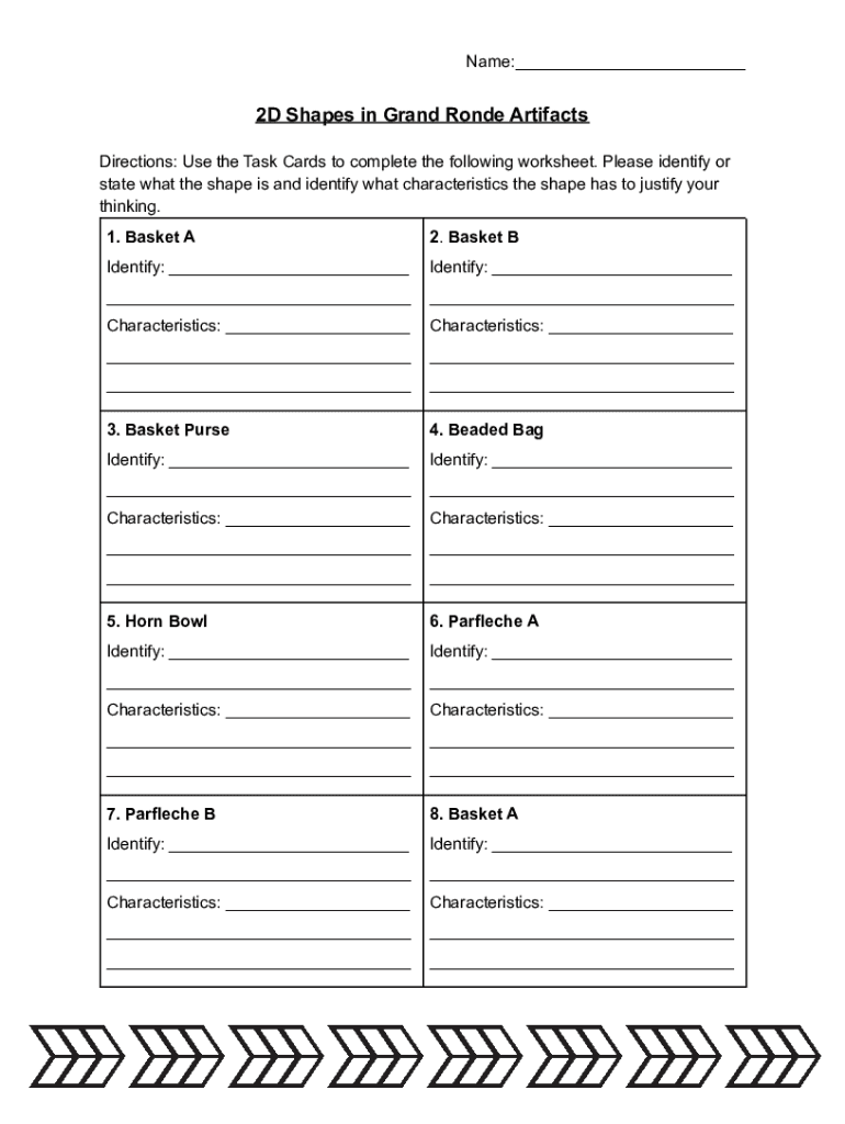 Fillable Online 2D Shape Record Sheet Fax Email Print - pdfFiller