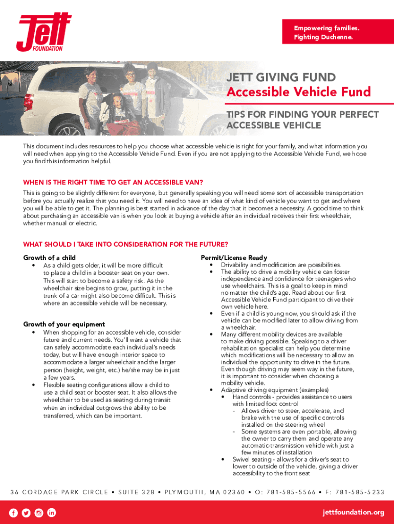 Fillable Online Accessible Vehicle Fund Fax Email Print - pdfFiller