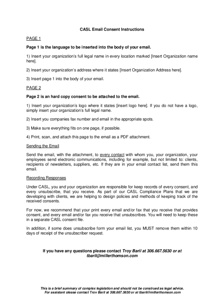 Fillable Online spra blob core windows How to Create a CASL Compliant ...