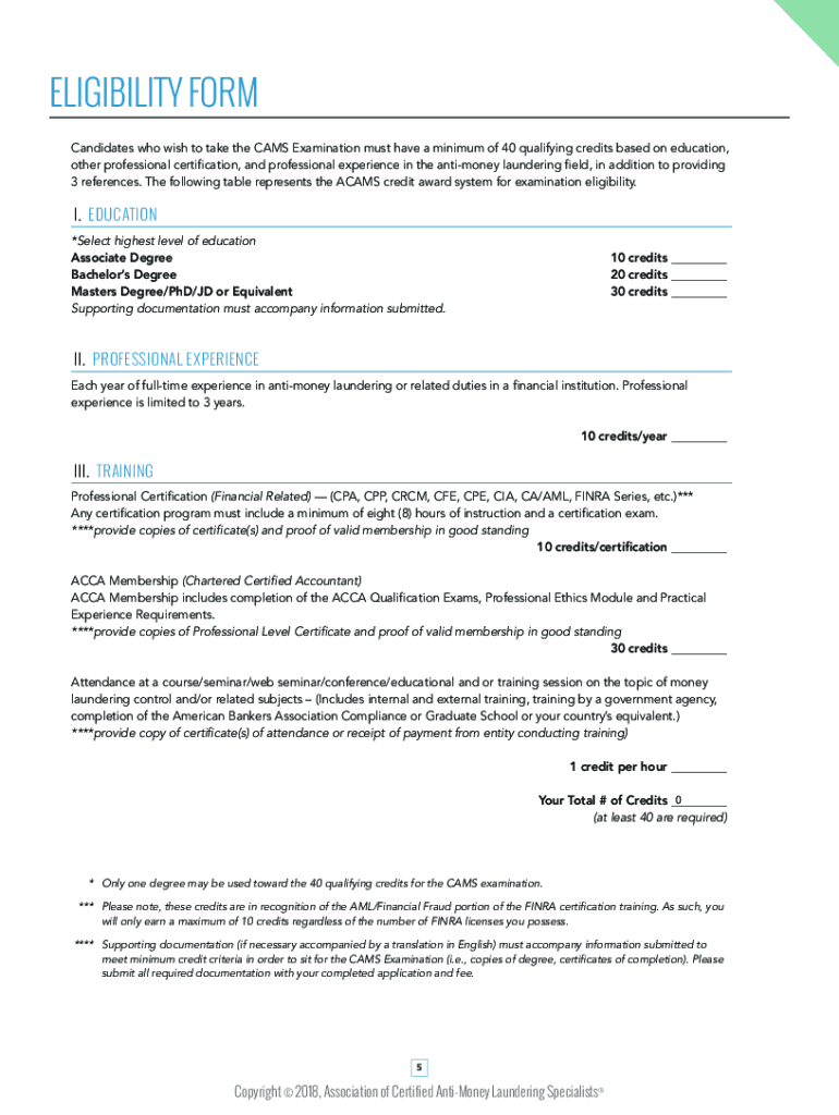 Fillable Online How To Attain the CAMS Certification (With Benefits and ...