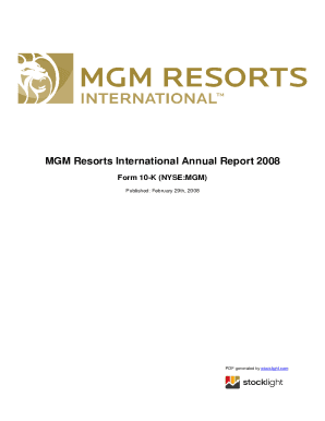 Fillable Online mgm resorts international Fax Email Print - pdfFiller
