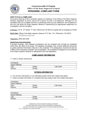 Fillable Online Fraud, Waste and Abuse Complaint Form Fax Email Print ...