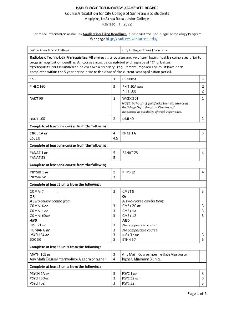 Fillable Online Radiologic Sciences Department Fax Email Print - pdfFiller