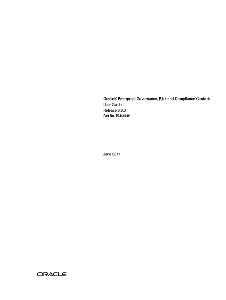 Fillable Online Oracle Enterprise Governance, Risk and Compliance Fax Email Print - pdfFiller