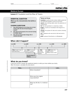 Fillable Online Impact Chapter 2.2 Feudalism and the Rise of Towns Fax ...