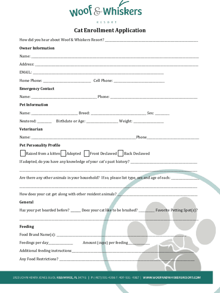 Fillable Online Getting a kitten: what you need to know Fax Email Print - pdfFiller