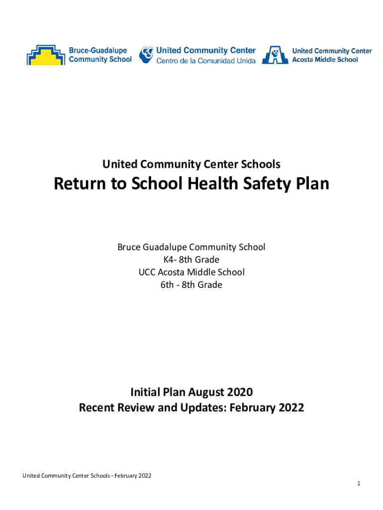 Fillable Online Return to School Health Safety Plan Fax Email Print ...