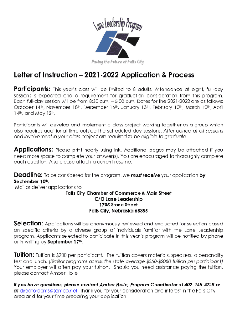 Fillable Online instructions for required content university official letter ( ... Fax Email ...