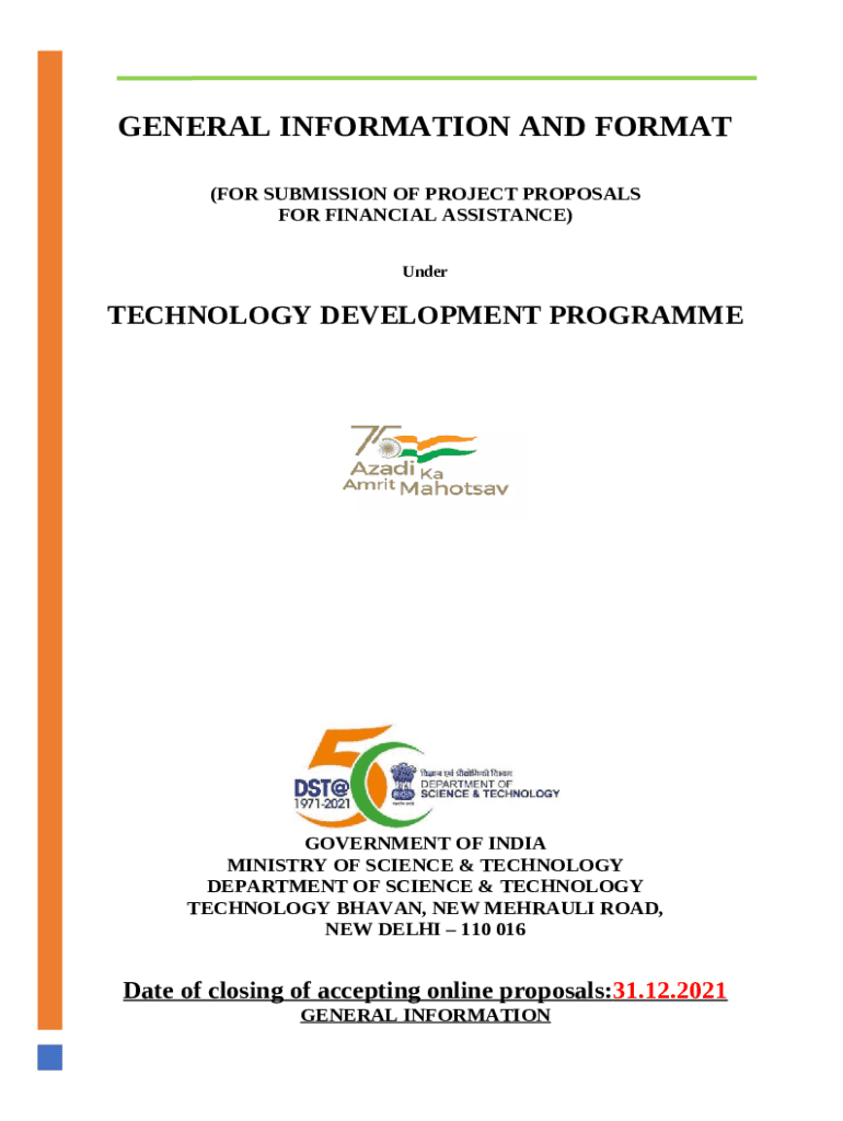 Guidelines for Submission of Project Proposals Doc Template | pdfFiller
