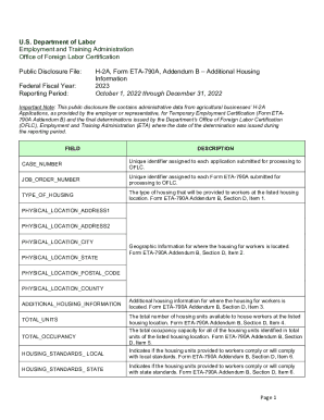 Fillable Online ETA-790 A Addendum H-2A Agricultural Clearance Order ...