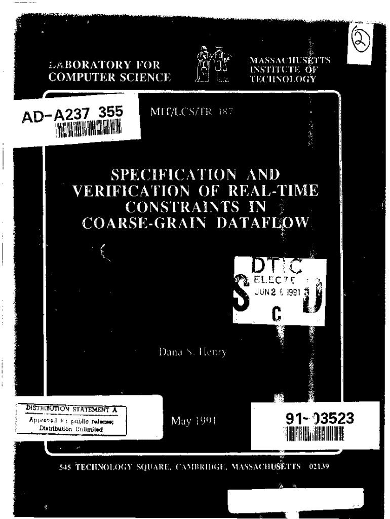 Fillable Online Specification and Verification of Real-Time Constraints in Coarse-Grain Dataflow ...