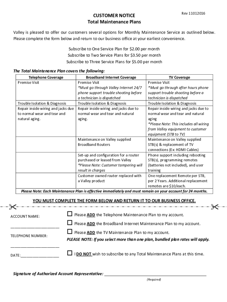 Fillable Online Service Agreement/Preventive Maintenance Agreement ...
