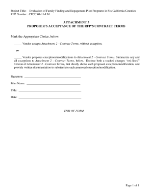 Fillable Online REQUEST FOR PROPOSALS: PILOT EVALUATION ... Fax Email ...