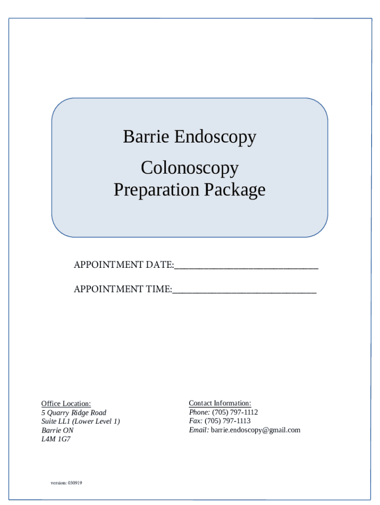 Fillable Online Procedure Prep Instructions - Reflux, Stomach Pain ...