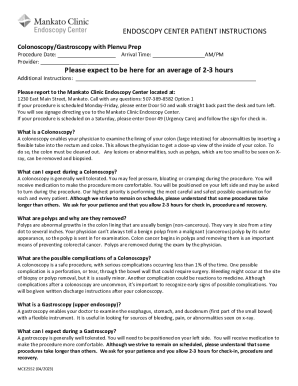 Fillable Online Plenvu Colonoscopy Prep Instructions Fax Email Print ...