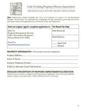 Fillable Online Architectural Change Form Fax Email Print - pdfFiller