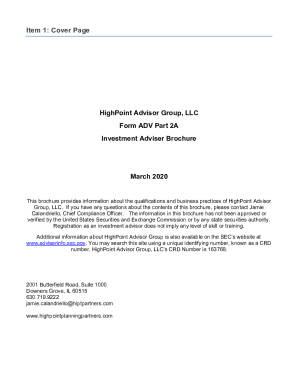 Fillable Online Item 1: Cover Page Form ADV Part 2AFirm Brochure Fax ...
