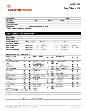 Fillable Online PATIENT FORM Fax Email Print - pdfFiller