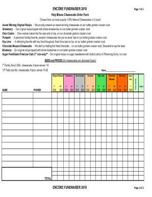 Fillable Online Encore Order Form 9-4-18 Fax Email Print - pdfFiller