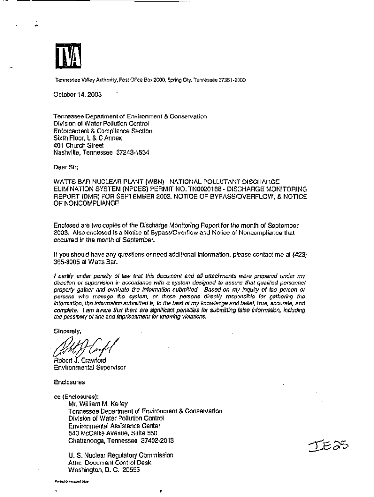 Fillable Online Notice Of Violation (NRC Inspection Report No. 05000391/ ... Fax Email Print ...