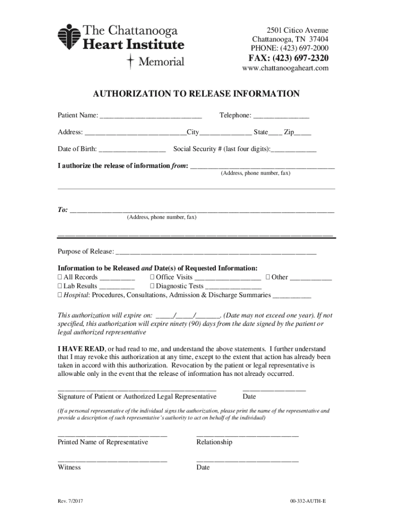 Fillable Online AUTHORIZATION TO RELEASE INFORMATION FAX Fax Email Print - pdfFiller