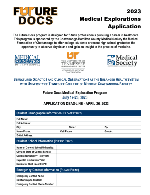 Fillable Online Applications Now Being Accepted For Future Docs Program Fax Email Print - pdfFiller