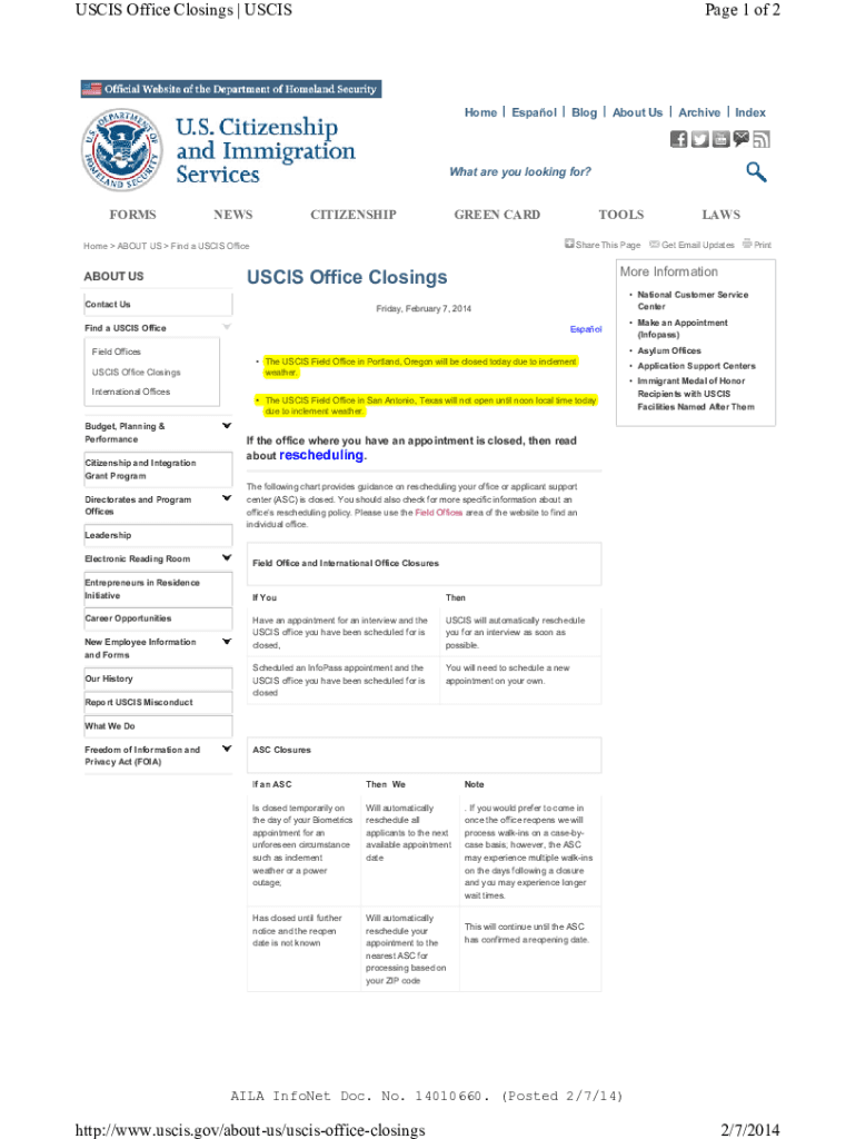 Fillable Online Find A USCIS Office Fax Email Print - pdfFiller