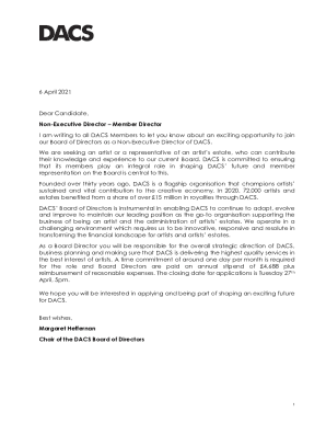 Fillable Online How to write a Non-Executive Director CV and Cover ...