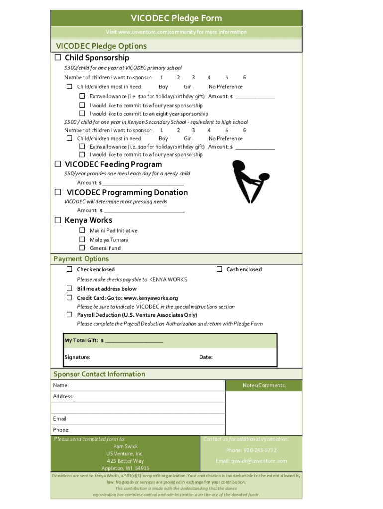 Fillable Online Our student sponsorship program gives our team members ...