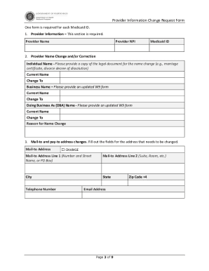 Fillable Online Provider Change Request Form-FILLABLE.pdf Fax Email Print - pdfFiller