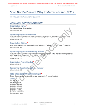 Fillable Online Shall Not Be Denied: Why It Matters Grant (FY21) Fax ...