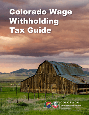 Fillable Online Wage Withholding Tax Guide. Colorado Wage Withholding ...