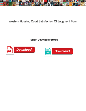 Fillable Online Western Housing Court Satisfaction Of Judgment Form ...