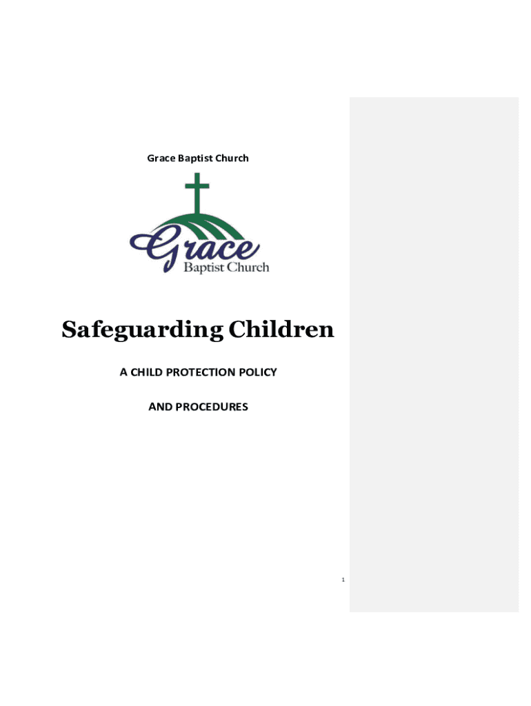 Fillable Online Safeguarding Children - Grace Baptist Church Fax Email ...