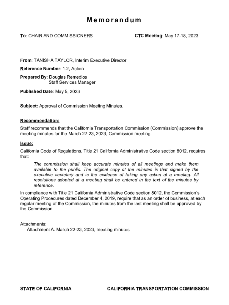 Fillable Online catc ca CTC staff roster - California Transportation ...