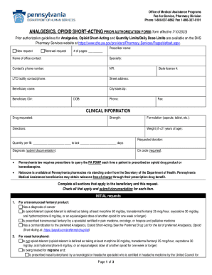 Fillable Online Opioid Analgesics Prior Authorization Form Fax Completed ... Fax Email Print ...