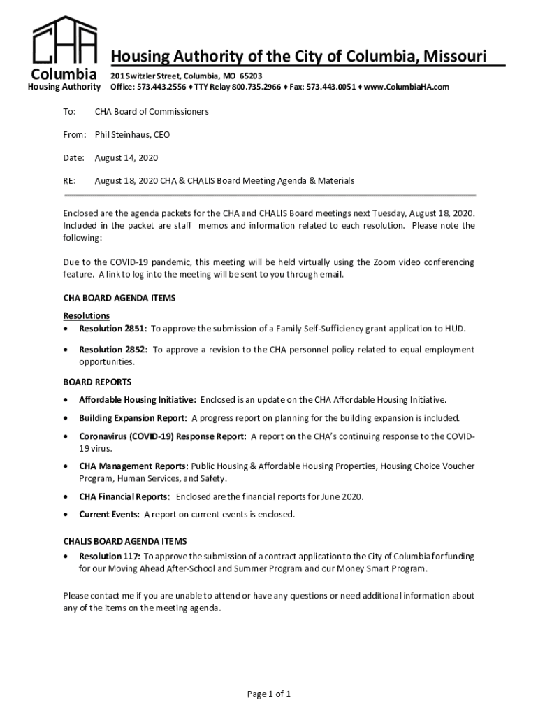 Fillable Online Included in the packet are staff memos and information ...