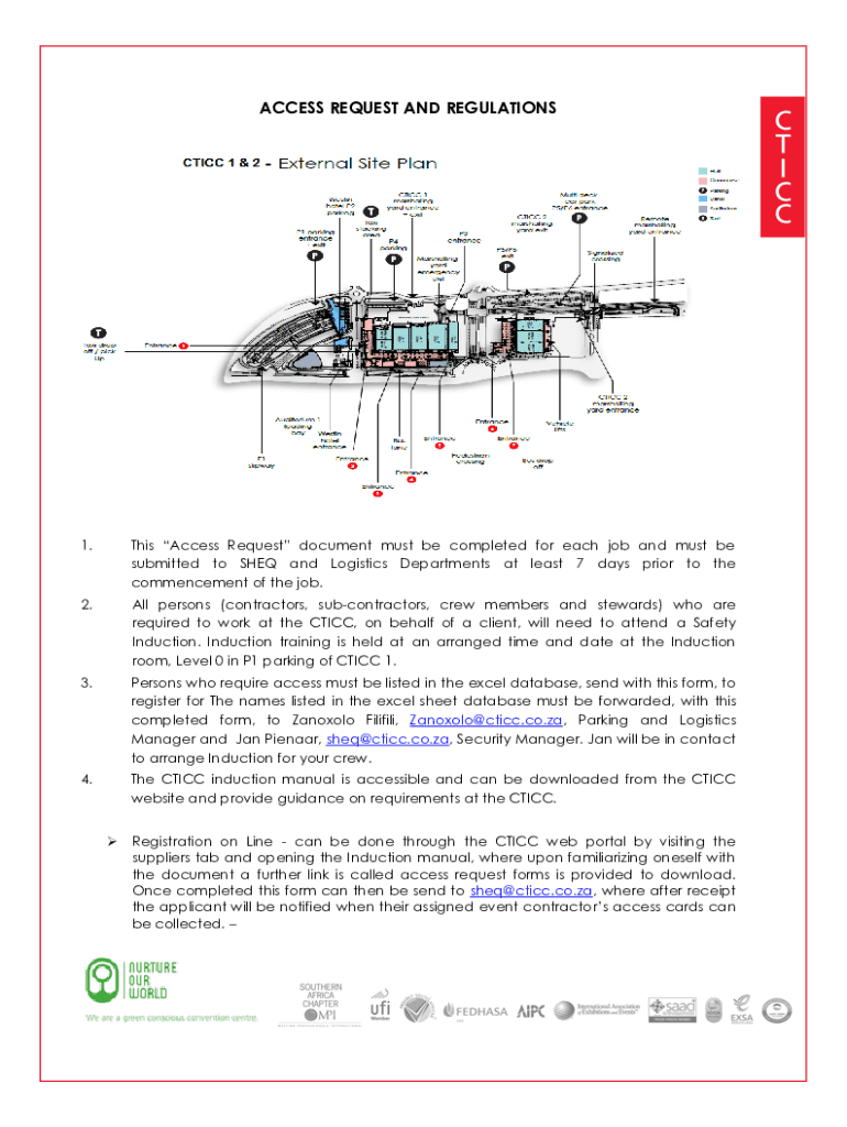 Fillable Online ACCESS REQUEST AND REGULATIONS Fax Email Print - pdfFiller