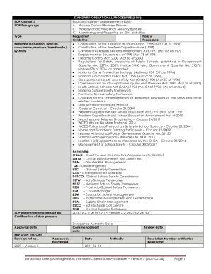 Fillable Online How to Manage SOP Changes and Revisions Fax Email Print ...