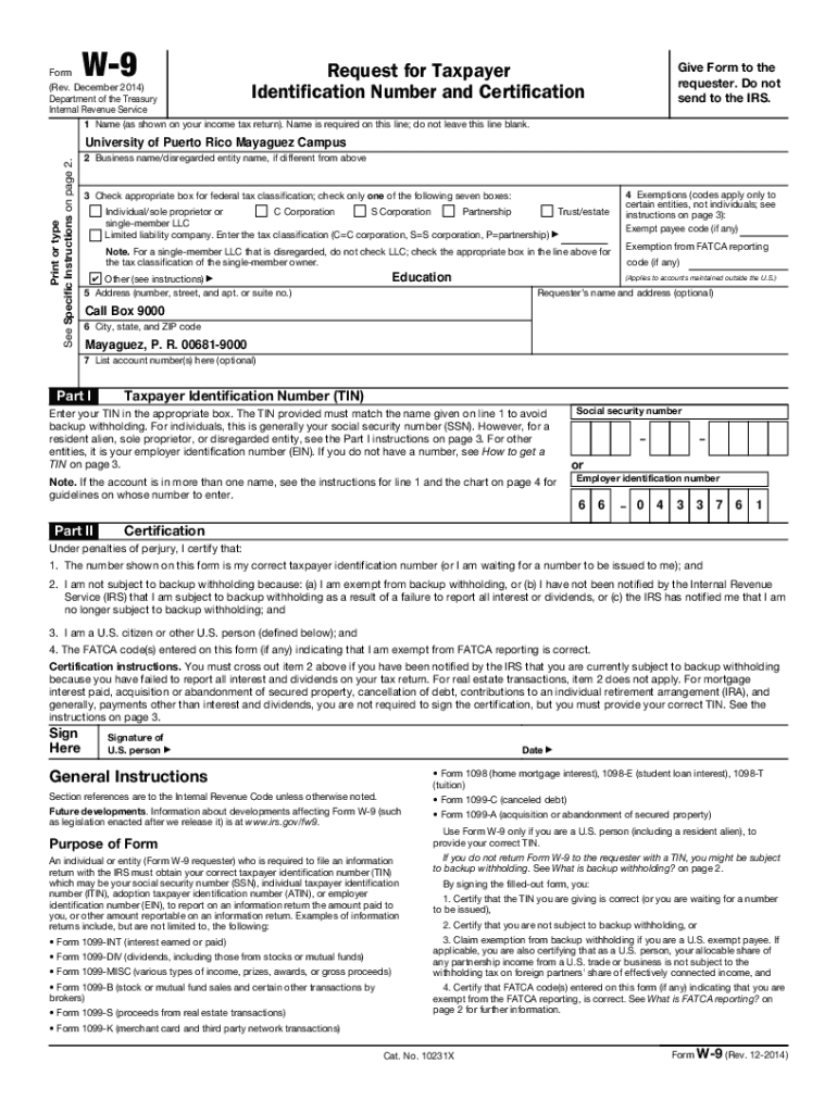 Fillable Online W 9 Request For Taxpayer Vipkid Fax Email Print - pdfFiller