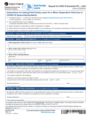 Fillable Online Request for COVID-19 Quarantine PFLChild - LC-7757. LC ...