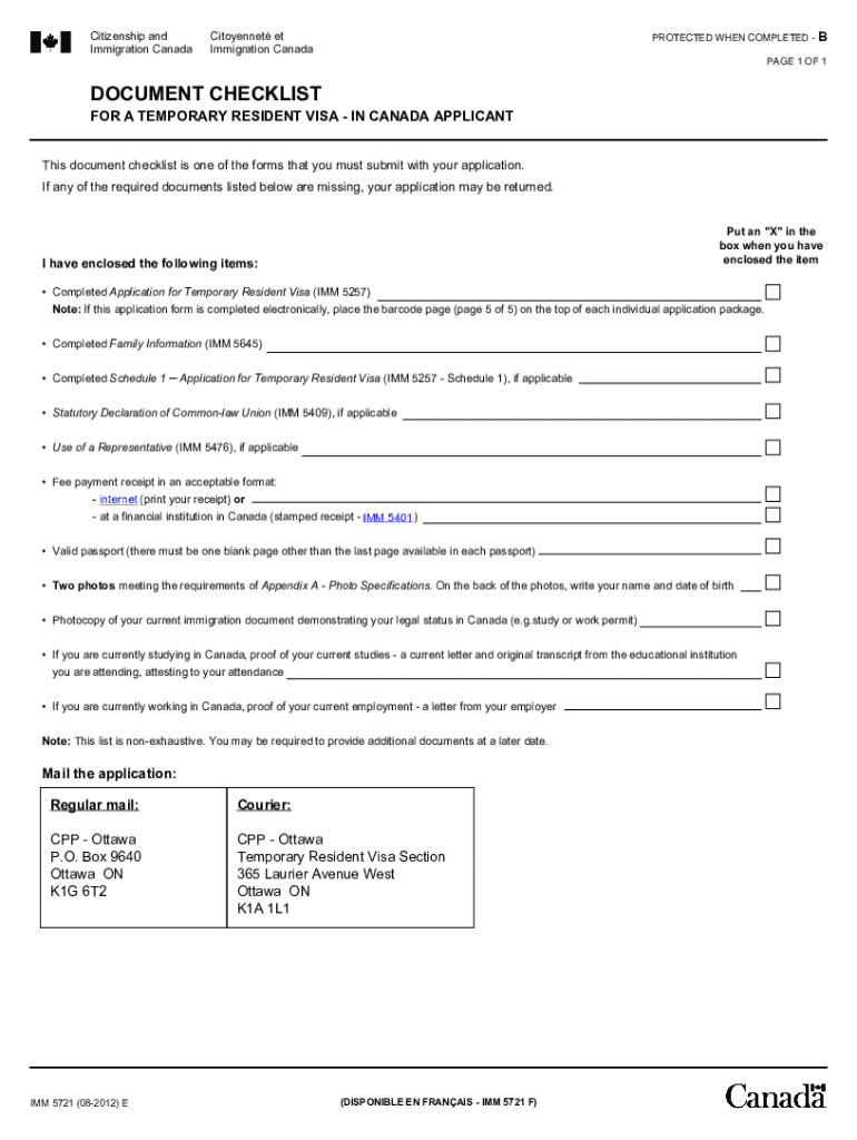 Fillable Online Form Imm 5721 Canada. Receipt Template Fax Email Print ...
